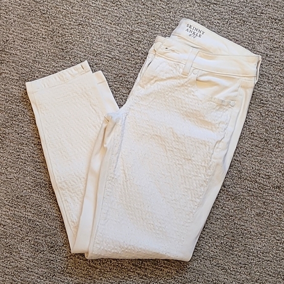The Limited | Jeans | Textured White Denim Skinny | Poshmark